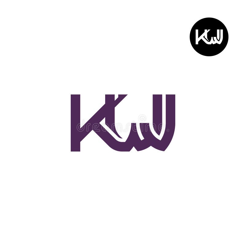 Letter KWJ Monogram Logo Design Stock Vector - Illustration of ...