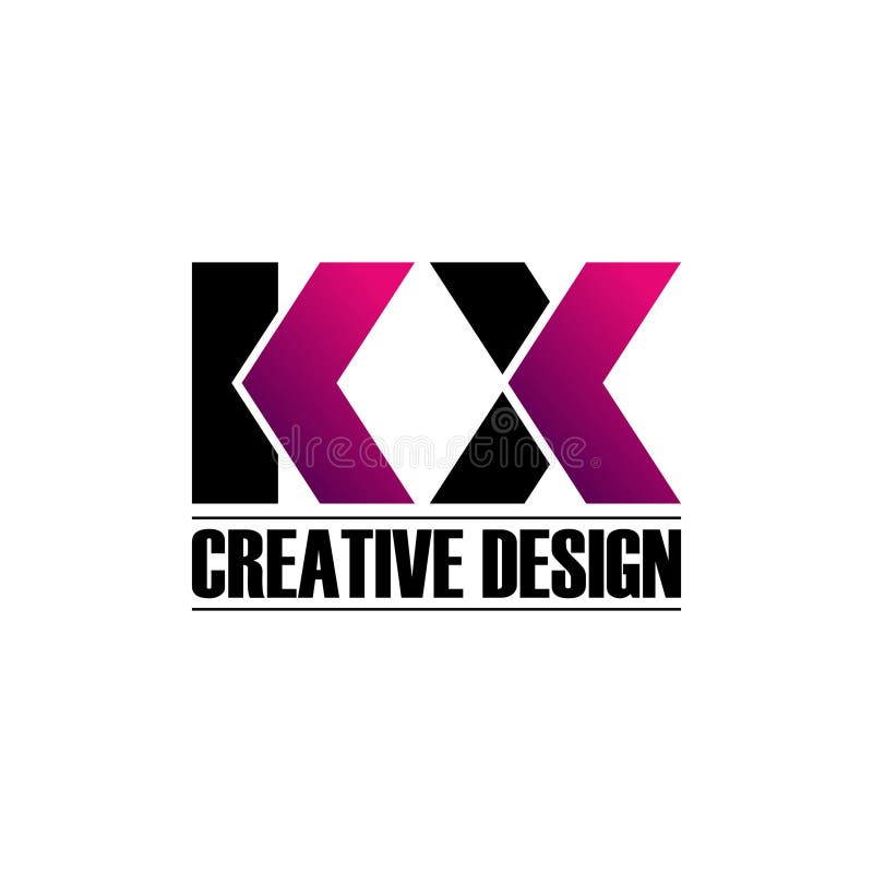Letter KX Simple Monogram Logo Icon Design. Stock Vector - Illustration ...