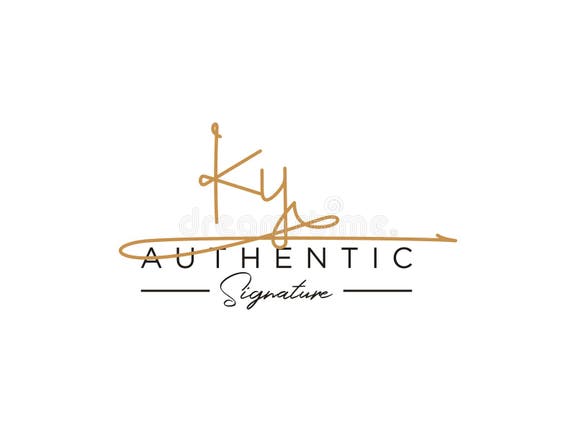 Letter KY Signature Logo Template Vector Stock Vector - Illustration of ...