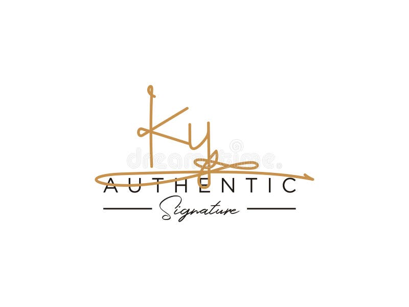 Letter KY Signature Logo Template Vector Stock Vector - Illustration of ...