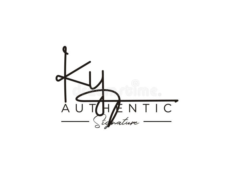 Letter KY Signature Logo Template Vector Stock Vector - Illustration of ...