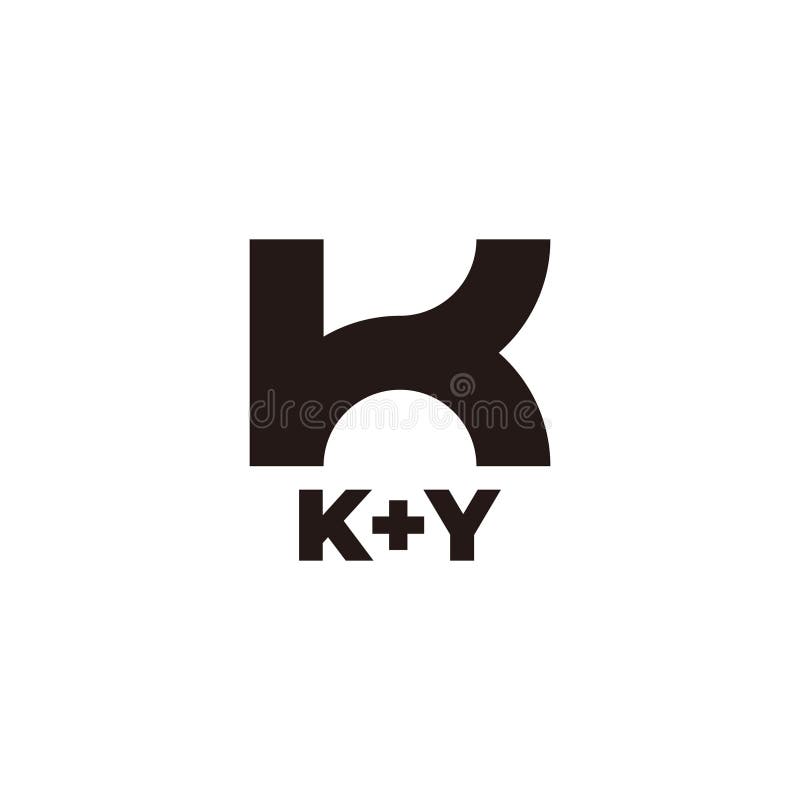 Letter Ky Simple Curves Geometric Logo Vector Stock Vector ...