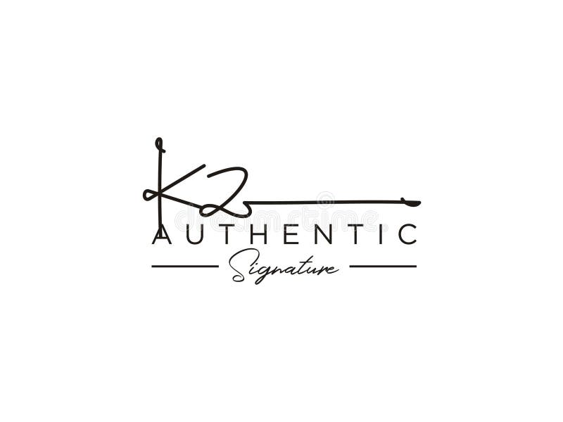 Letter KZ Signature Logo Template Vector Stock Vector - Illustration of ...