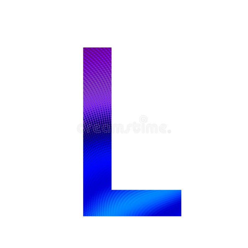 Letter L of the Alphabet Made with a Purple and Blue Background Stock ...