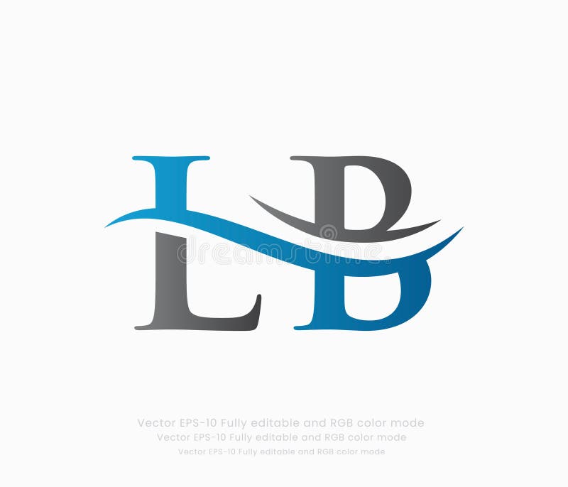 Letter L B linked logo stock vector. Illustration of linked - 270420817