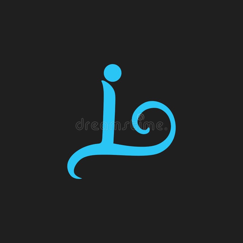 Letter L Blue Wavy Shape Logo Vector Stock Vector - Illustration of ...