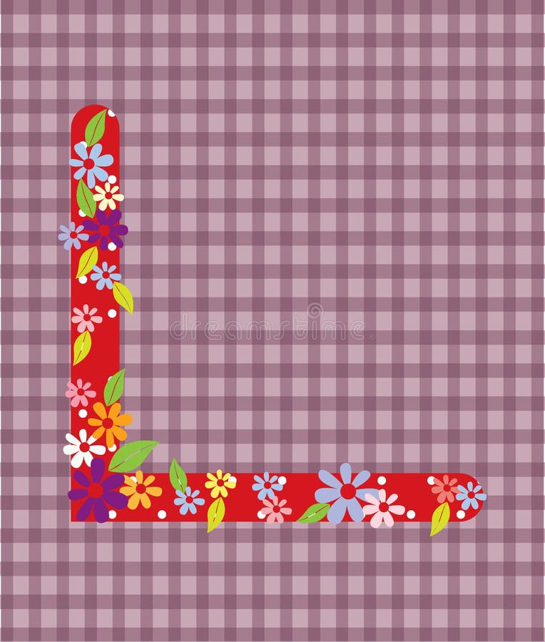 The Letter L Bright Floral Element of Colorful Alphabet in Stock Vector ...