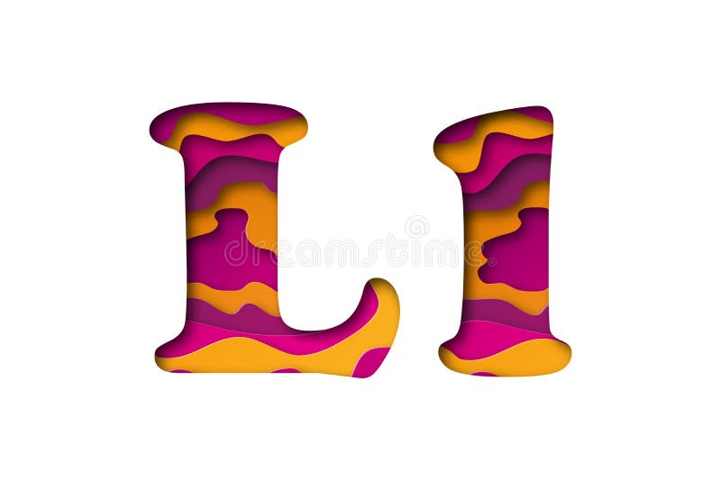 Letter L, Cut Out Paper. Vector Illustration. Stock Vector ...