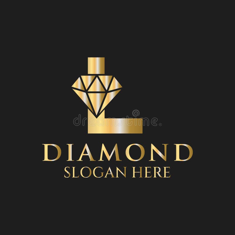 Letter L Diamond Logo Design. Jewelry Logo with Diamond Icon Vector ...