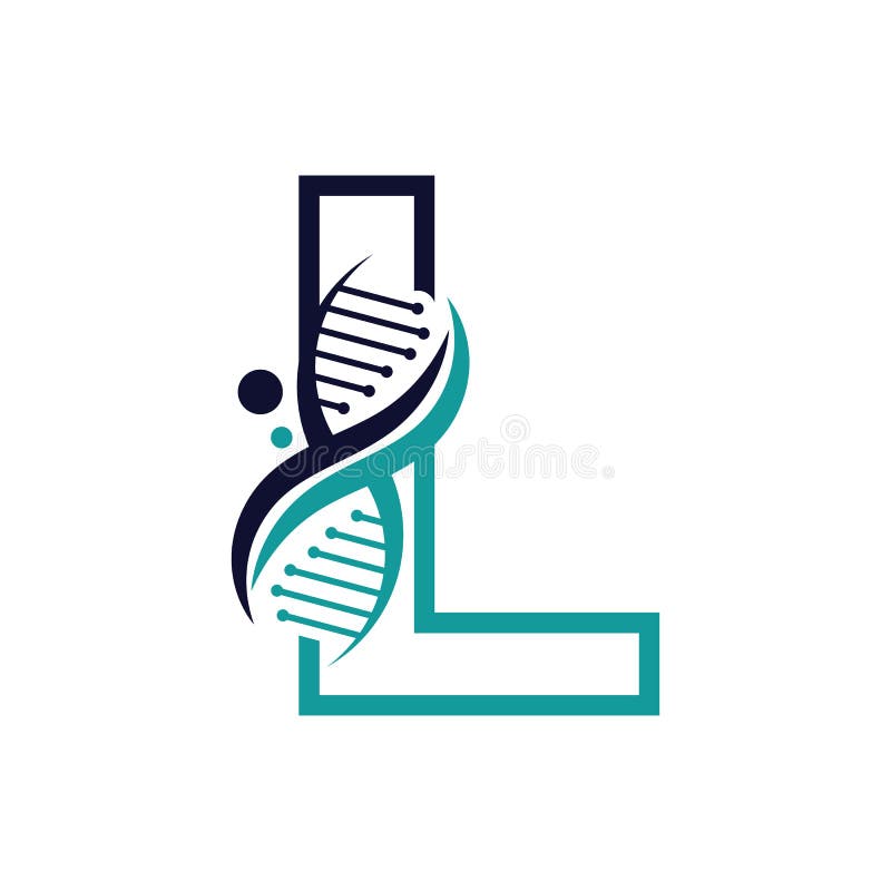 Letter L with DNA Logo or Symbol Template Design Vector Stock Vector ...