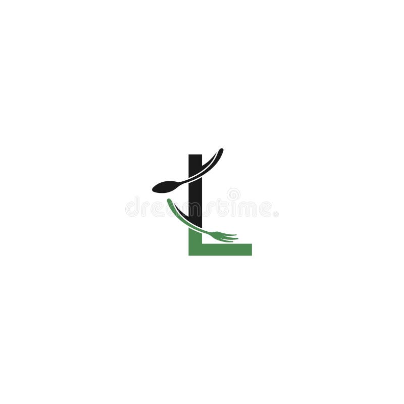 Letter L with Fork and Spoon Logo Icon Design Vector Stock Vector ...