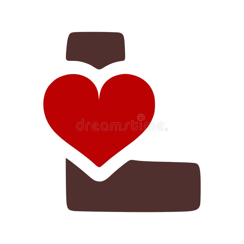 Letter l with heart symbol stock vector. Illustration of romantic ...