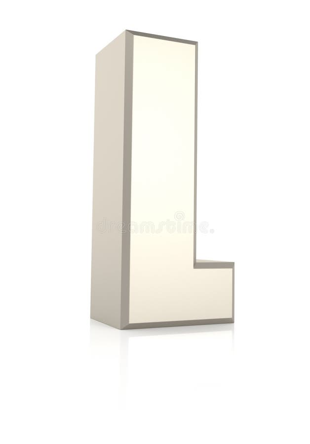 Letter L Isolated on White Background Stock Illustration - Illustration ...