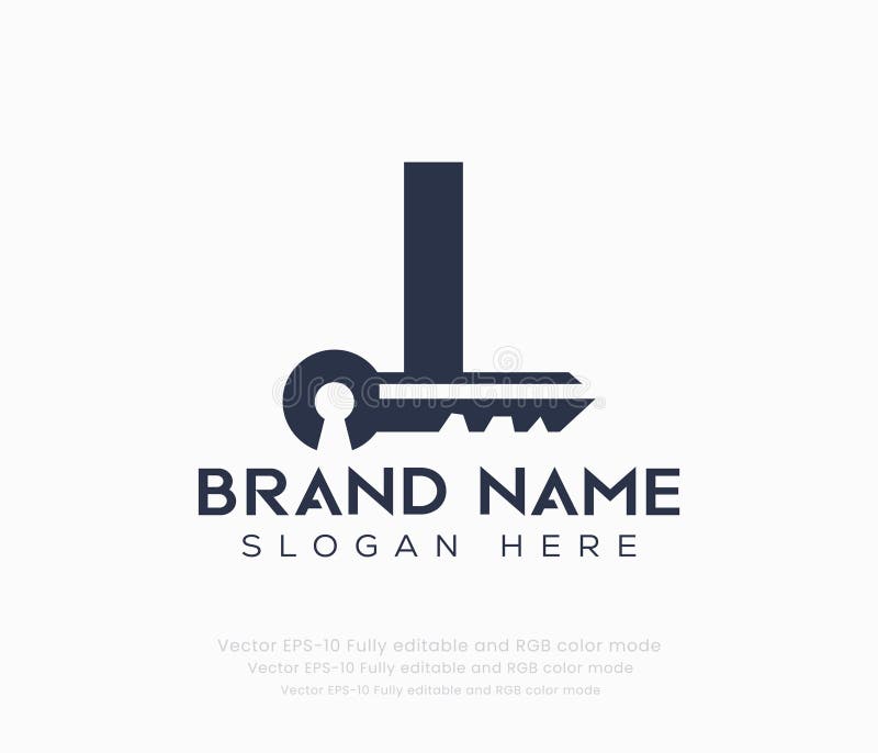 Letter L key logo stock vector. Illustration of circle - 269732662