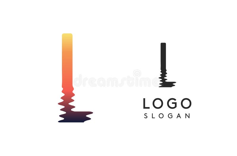 Letter L Logo Template, Sunset Reflection on Water or Sunset Path ...