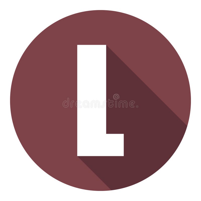 Letter L with a Long Shadow. Vector Illustration EPS10 Stock ...