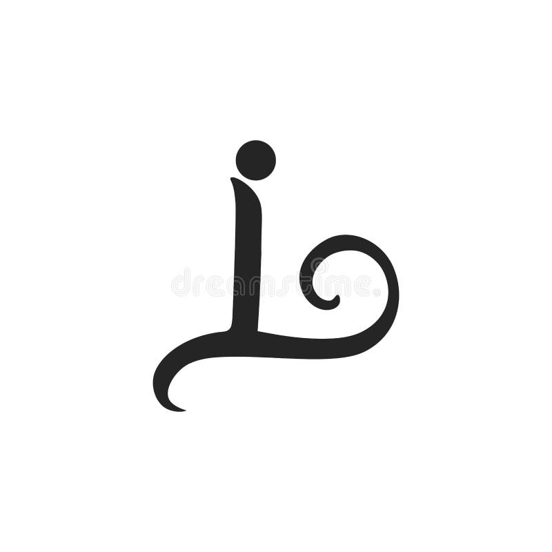 Letter L Loop Curves Design Logo Vector Stock Vector - Illustration of ...