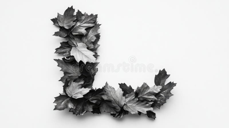 Letter L Made Out of Leaves Stock Photo - Image of botanical, artistic ...