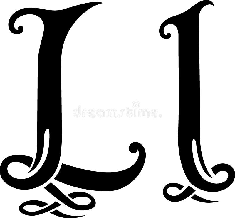 Letter L Monogram stock illustration. Illustration of abstract - 128692903