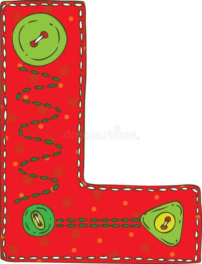Letter L in Patchwork Style Stock Vector - Illustration of isolated ...