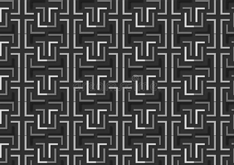 Letter L Pattern in Different Grey Colored Shades Stock Illustration ...