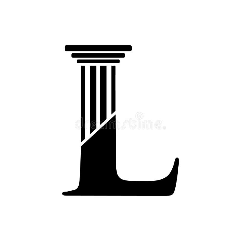 Letter L Pillar Law Logo stock vector. Illustration of classic - 309884927