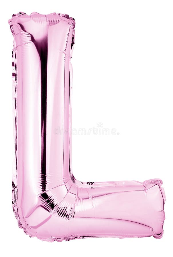 Letter B in Pink Mylar Balloon Isolated Stock Image - Image of white ...