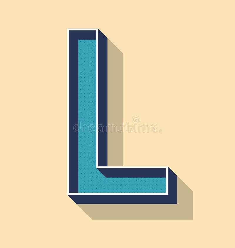 Letter L Retro Vector Text Style, Fonts Concept Stock Vector ...