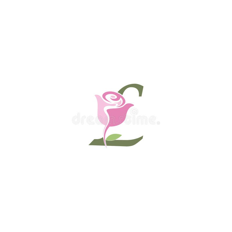Letter L with Rose Icon Logo Vector Template Stock Vector ...