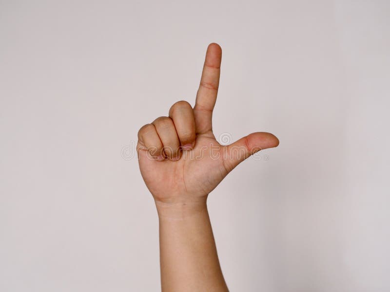 Letter L the Sign Language for Deaf Stock Photo - Image of inarticulate ...