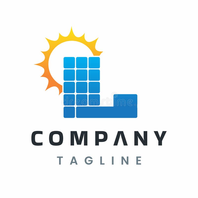 Letter L Solar Energy Logo, Solar Power Panel Design Stock Vector ...