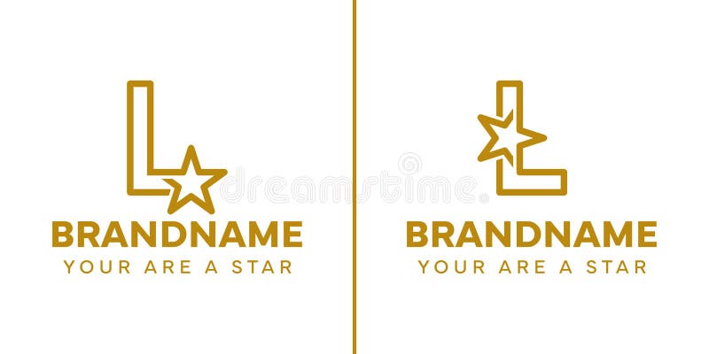 Letter L Star Logo Set, Representing Success, Freedom and Premium Stock ...