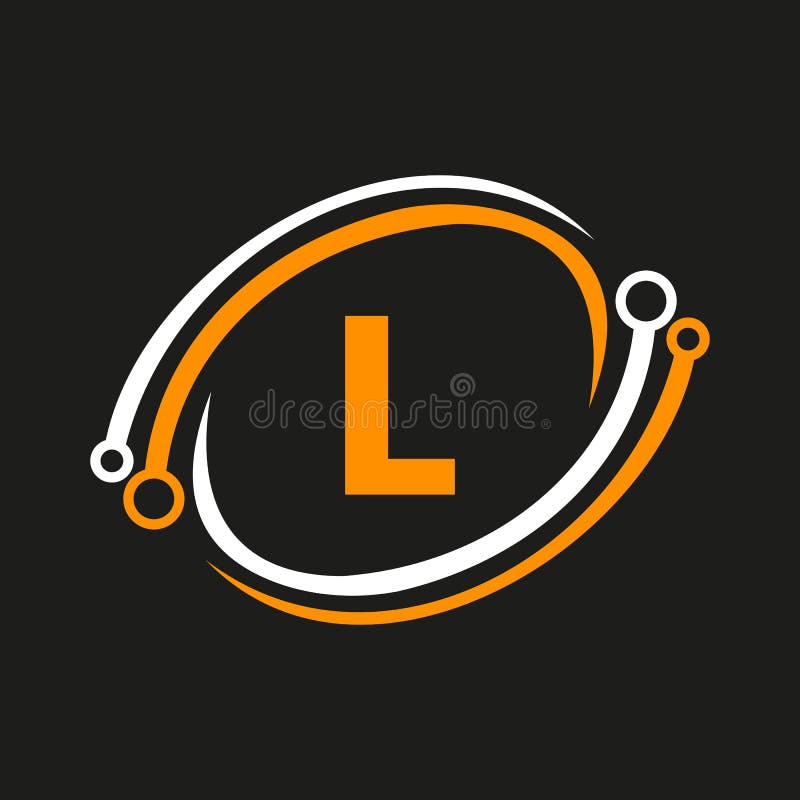 Letter L Technology Logo Combine with Technology Cable Vector Template ...