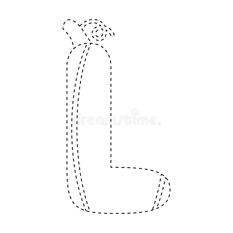 Letter L Tracing Worksheet for Kids Stock Vector - Illustration of line ...