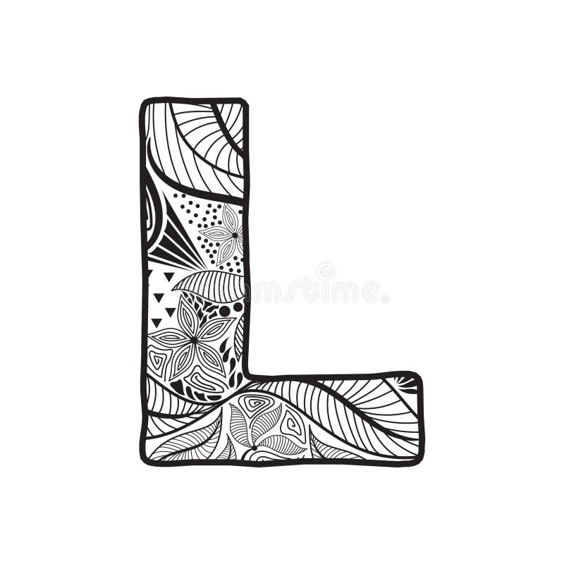 Letter L. Vector Illustration Decorative Design Stock Vector ...