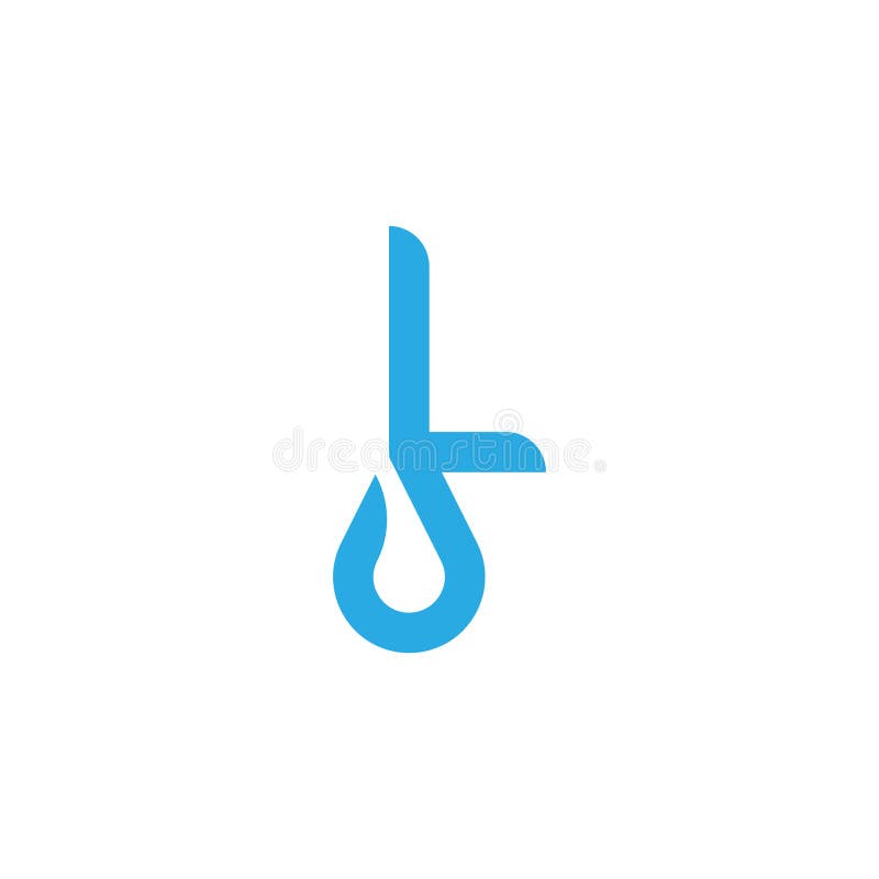Letter L Water or Drop Logo Design Stock Vector - Illustration of fresh ...