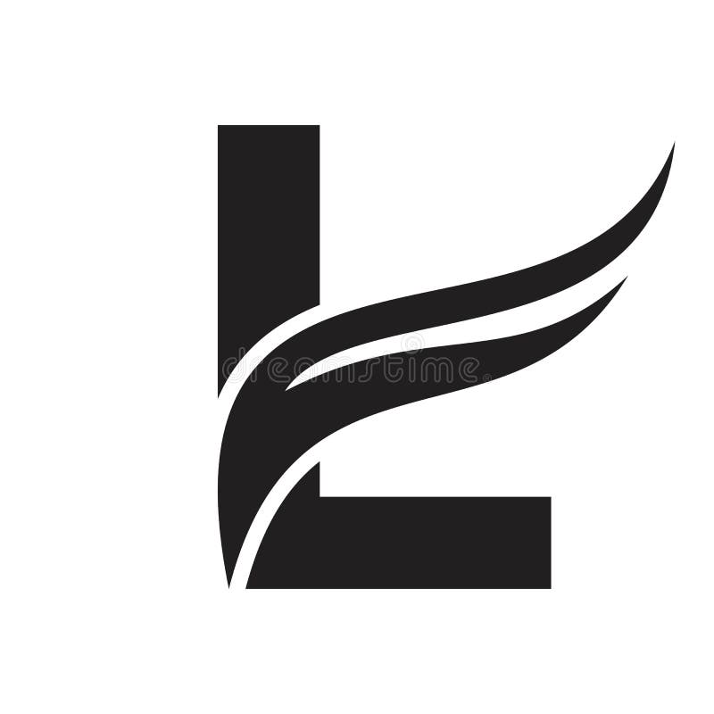 Letter L Wing Logo Design. Transportation Logo Letter L and Wings ...