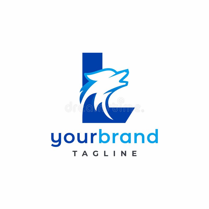 Letter L Wolf Logo Design Vector , Initial Gaming Logo Stock Vector ...