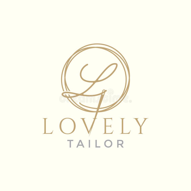 Letter L with Yarn Needle Tailor Logo Design Vector Graphic Symbol Icon ...