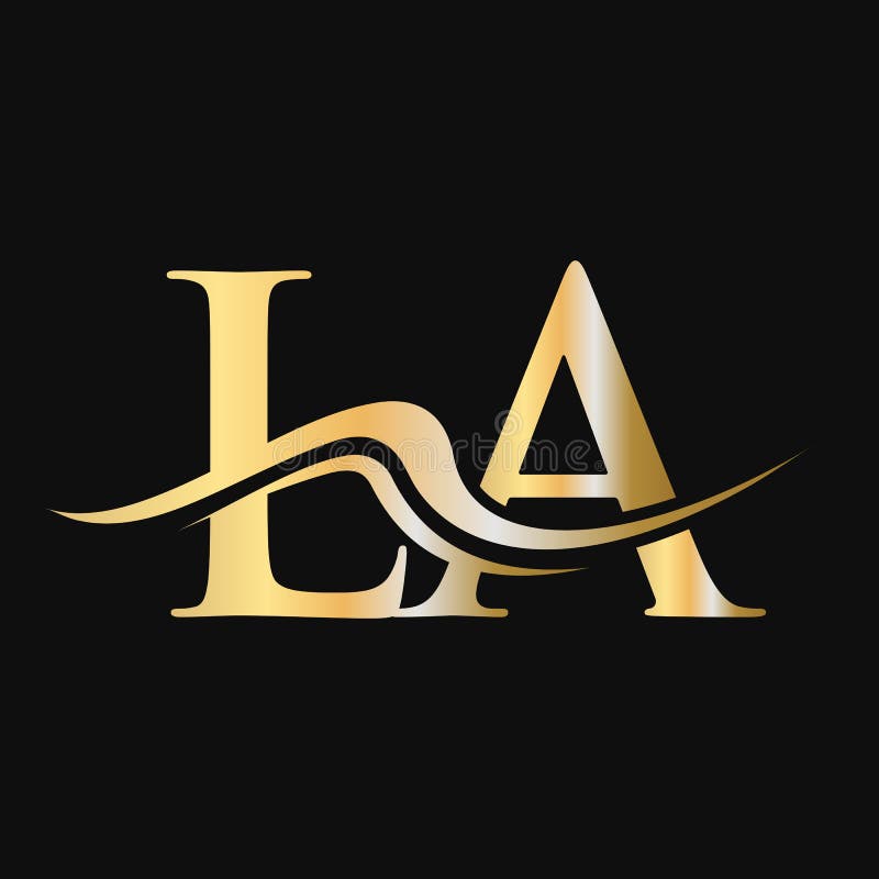 Letter LA Logo Design. Initial LA Logotype Template for Business and ...