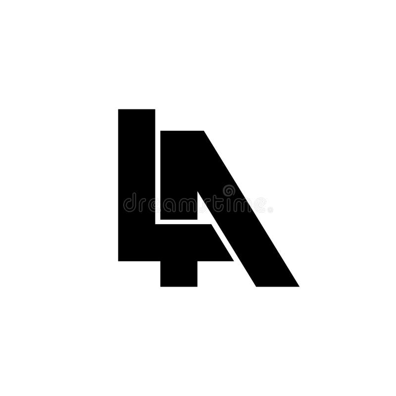 Letter LA Simple Monogram Logo Icon Design. Stock Vector - Illustration ...