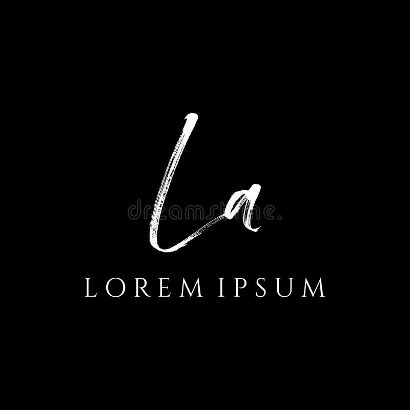 Letter LA Simple Monogram Logo Icon Design. Stock Vector - Illustration ...