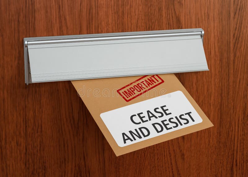 A Letter with the Label Cease and Desist Stock Photo - Image of send ...