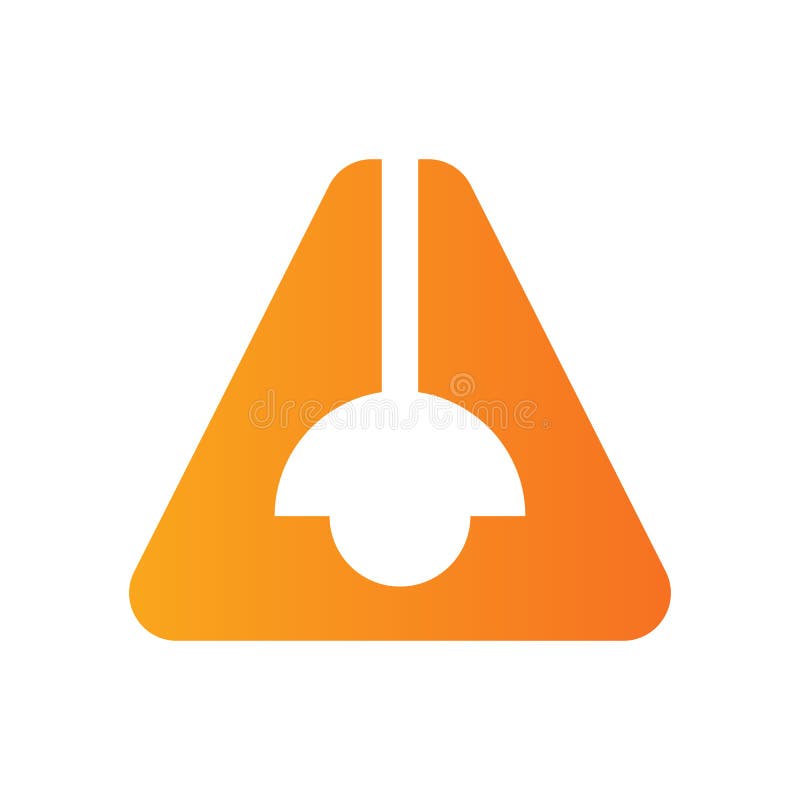 Letter a Lamp Logo Combined with Hanging Lamp Vector Template Stock ...