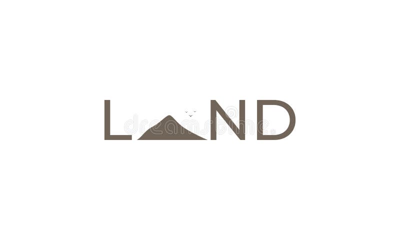 Letter Land with Land Shape Logo Vector Icon Illustration Design Stock ...