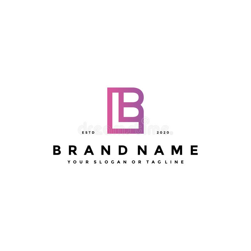 Letter LB Logo Design Vector Stock Vector - Illustration of card ...