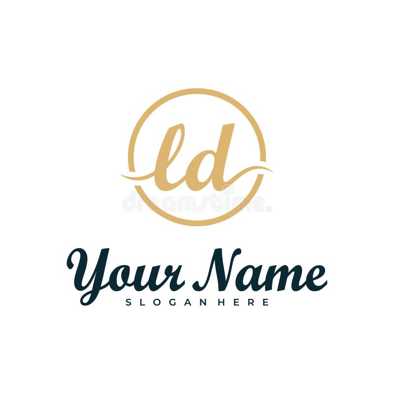 Letter LD Logo Design Vector. Luxury LD Logo Design Template Concept ...
