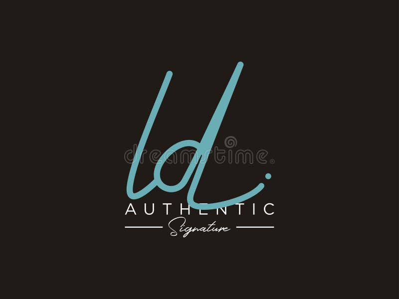 Letter LD Signature Logo Template Vector Stock Vector - Illustration of ...