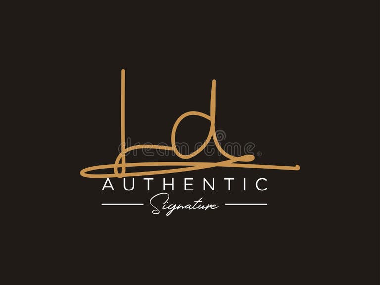 Letter LD Signature Logo Template Vector Stock Illustration ...