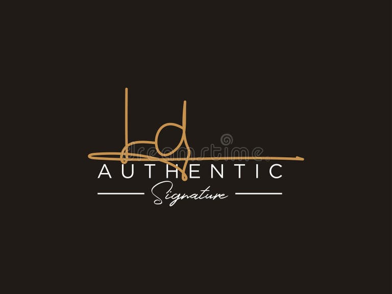 Letter LD Signature Logo Template Vector Stock Vector - Illustration of ...